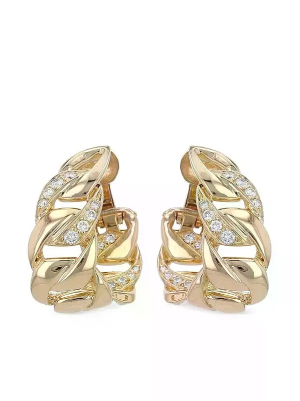 CARTIER 1980s 18kt Yellow Diamond Clip-on Earrings - Gold