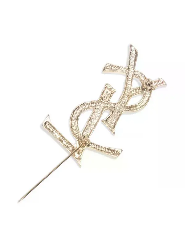 Saint Laurent 1980-2000 Logo-plaque Brooch