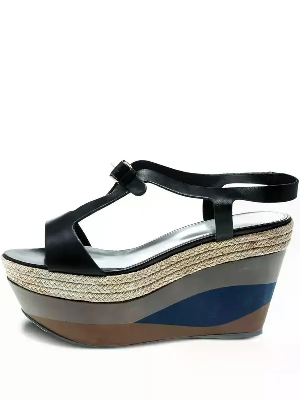 SERGIO ROSSI 95mm Wedged Platform Sandals