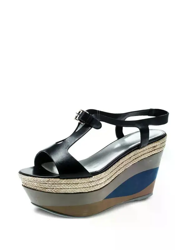 SERGIO ROSSI 95mm Wedged Platform Sandals