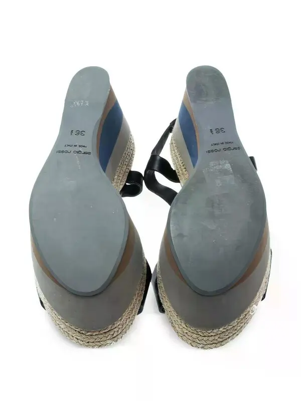 SERGIO ROSSI 95mm Wedged Platform Sandals