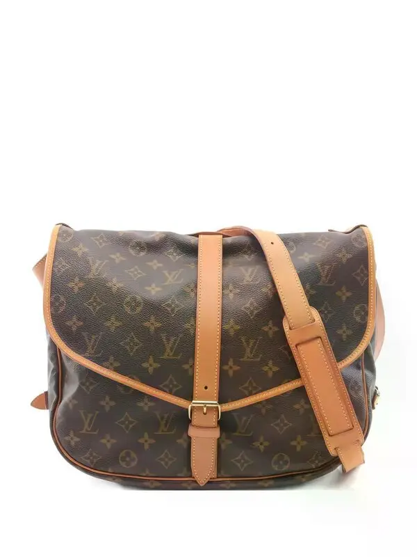 LOUIS VUITTON Saumur 35 Monogram Buckle Shoulder Bag