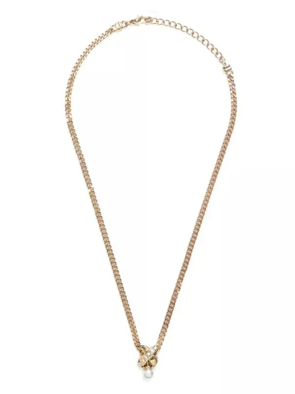 Dior Faux-pearl Pendant Necklace - Gold