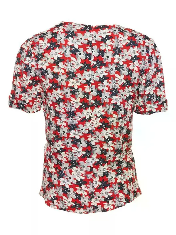 JOSEPH Floral-print Short-sleeve Blouse