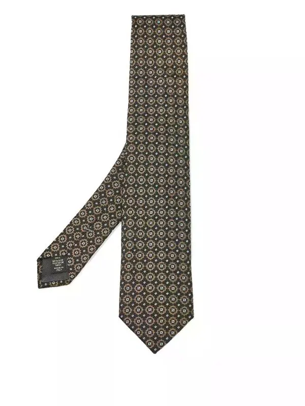 Ermenegildo Zegna Patterned Silk Tie - Black