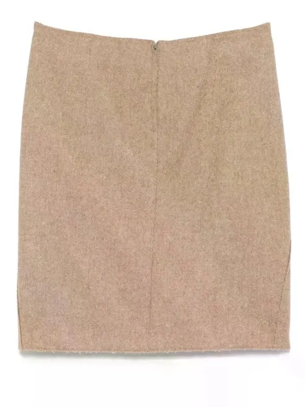 Prada 2000s Mélange-effect Mini Skirt