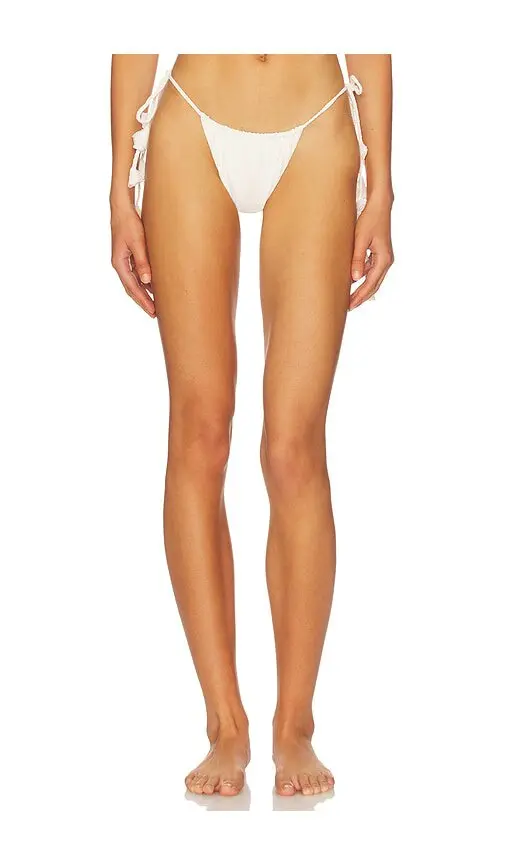 Devon Windsor Elisa Side Tie Bikini Bottom - Dove