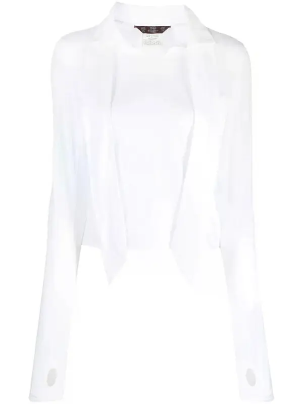 John Galliano 1990 Bow-detail Cotton Blouse - White