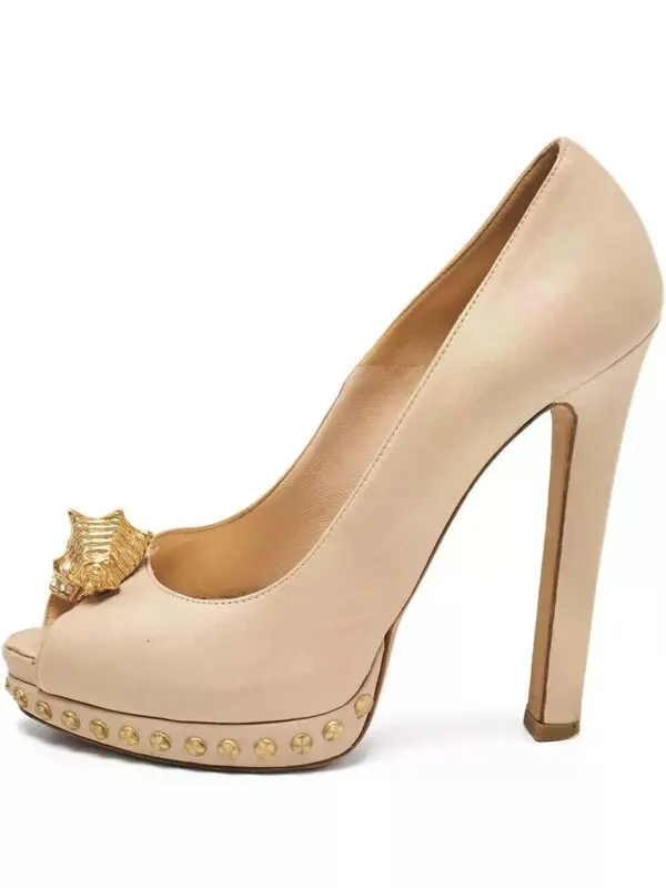 Alexander McQueen Studded Peep-toe Platform Pumps