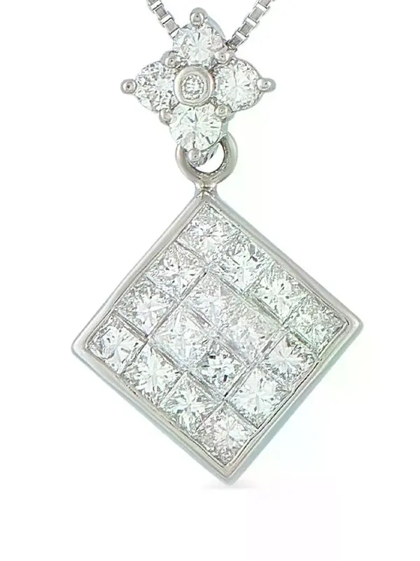 LB EXCLUSIVE Platinum And Diamond Pendant Necklace