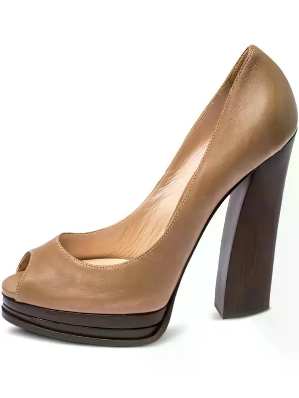 Casadei 140mm Peep-toe Platform Pumps