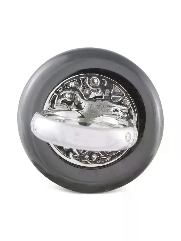 De Grisogono 18k White Gold Diamond And Onyx Ring
