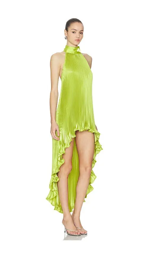 L'IDEE Caribbean Mini Dress - Lime Gloss