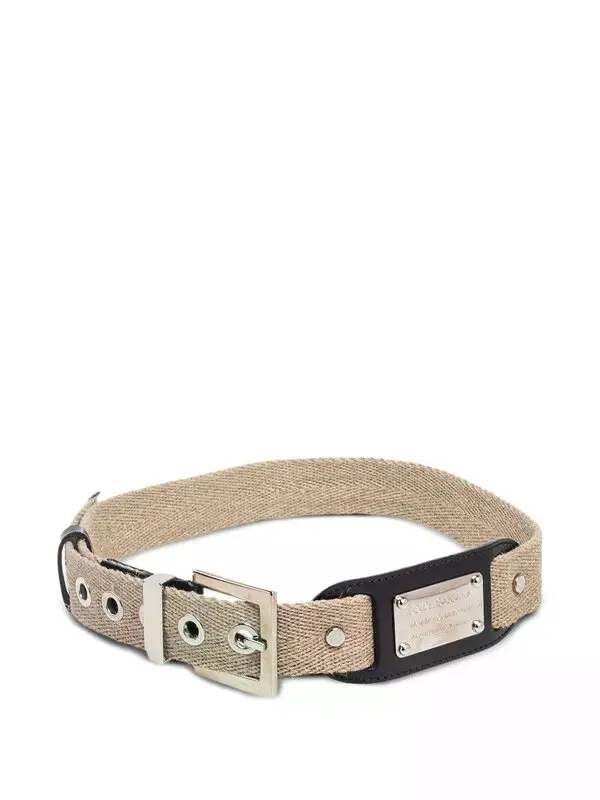 Dolce & Gabbana Logo-plaque Belt - Neutrals