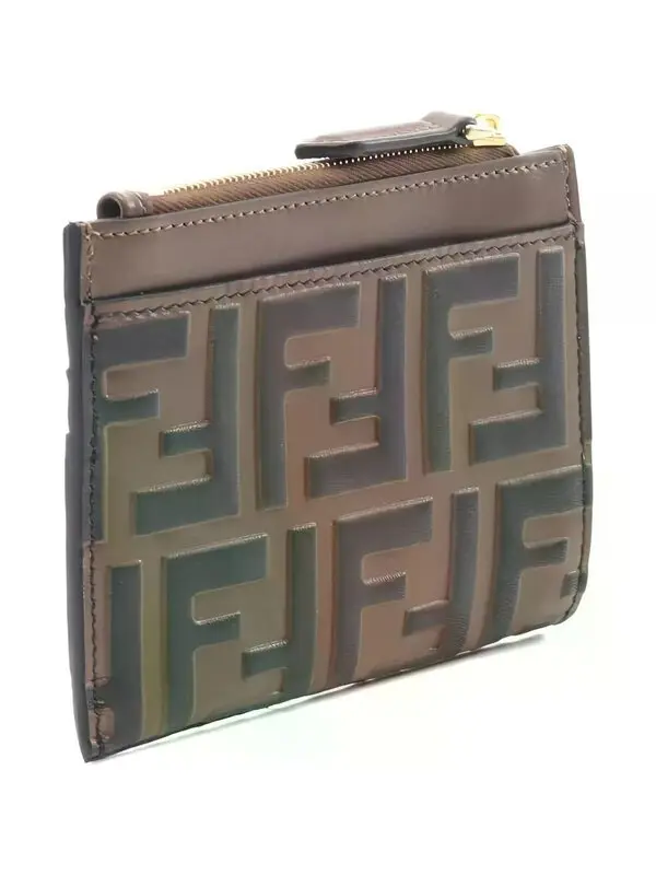Fendi 2020s Ff Diamonds Zip Card Holder