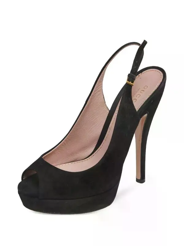Gucci 130mm Peep-toe Slingback Pumps