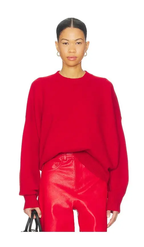 RÓHE Brushed Wool Crewneck Sweater - Rosso