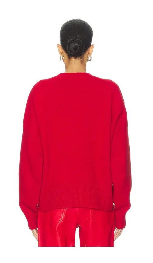 RÓHE Brushed Wool Crewneck Sweater - Rosso