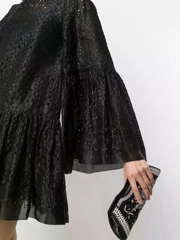 Dolce & Gabbana Floral-embroidered Flared Minidress
