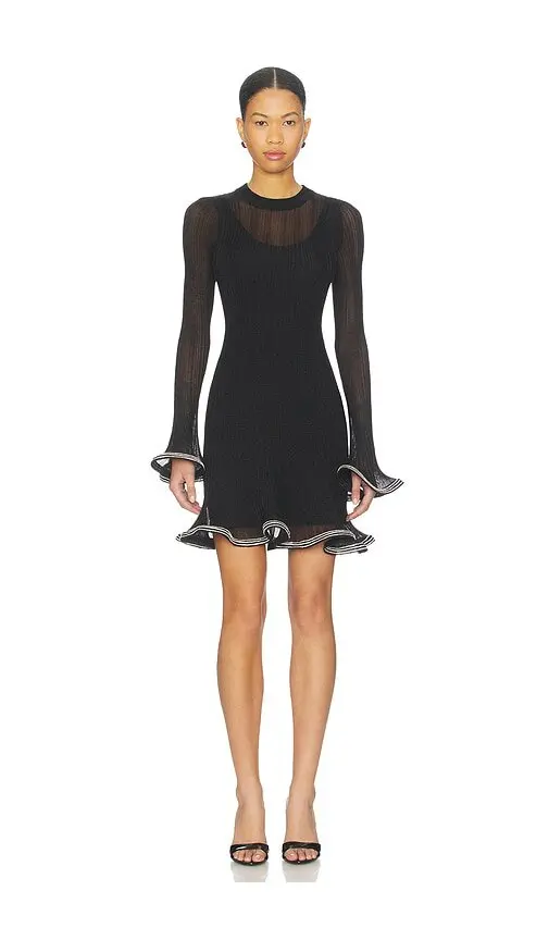 Simkhai Zelda Long Sleeve Mini Dress - Black