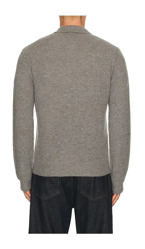 Rails Monty Quarter Zip Polo In Grey