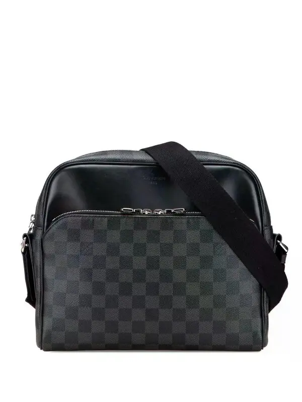 LOUIS VUITTON Damier Graphite Dayton Reporter Pm - Black