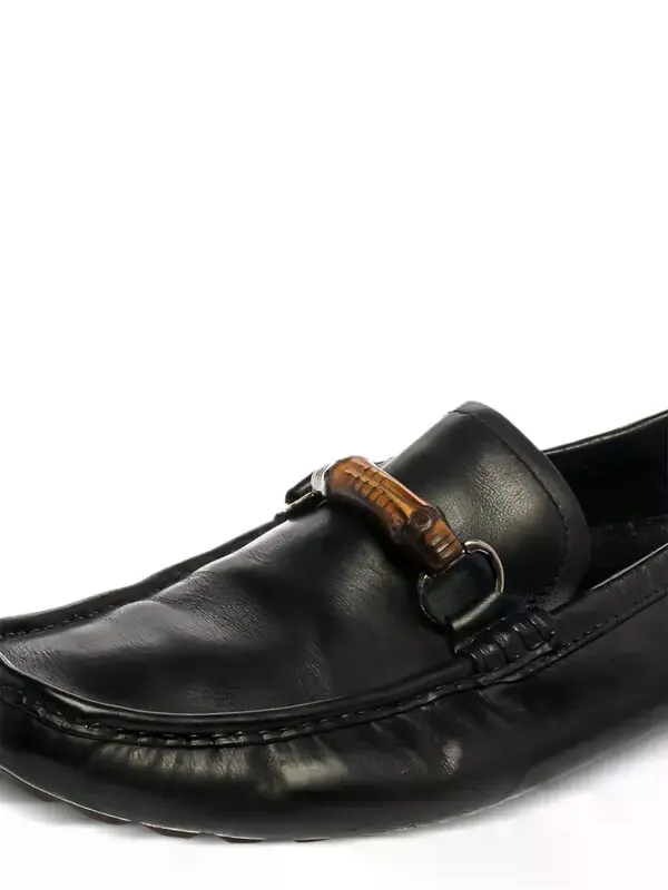 Gucci Bamboo-detail Leather Loafers