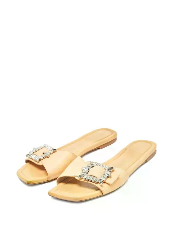 STUART WEITZMAN Leather Crystal-embellished Sandals