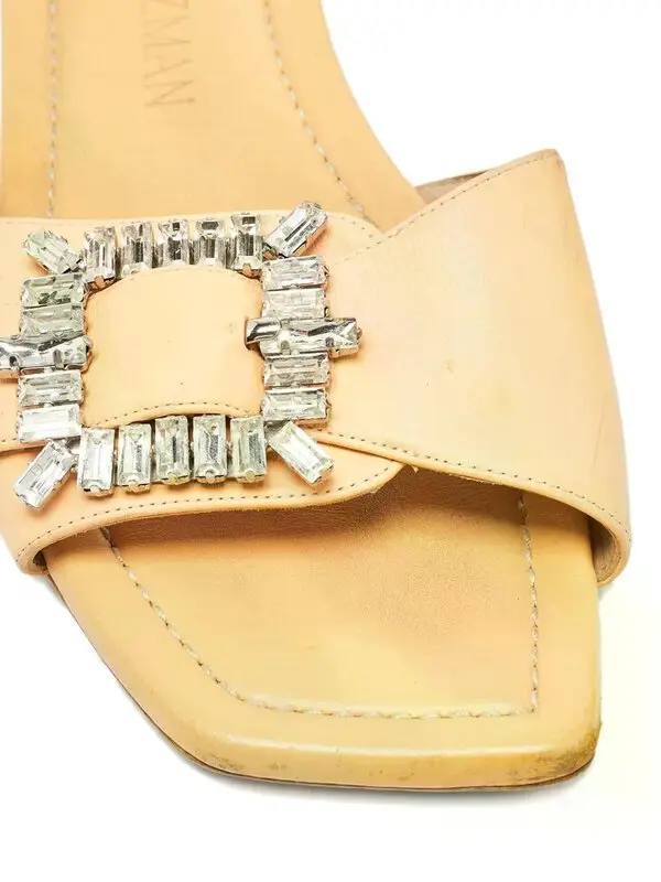 STUART WEITZMAN Leather Crystal-embellished Sandals