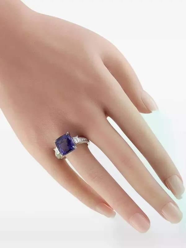 LB EXCLUSIVE Platinum, Diamond And Tanzanite Ring