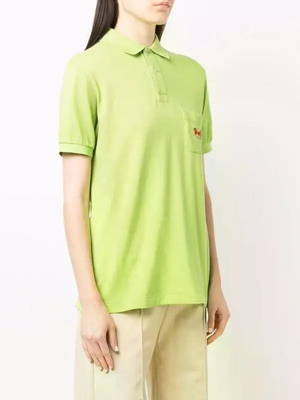 Celine 1990s Logo Embroidered Polo Shirt