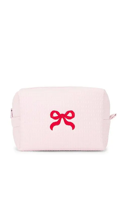 ABBODE Bow Waffle Pouch - Peony