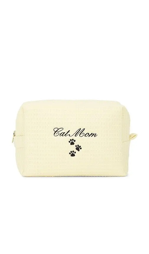 ABBODE Cat Mom Waffle Pouch - Butter
