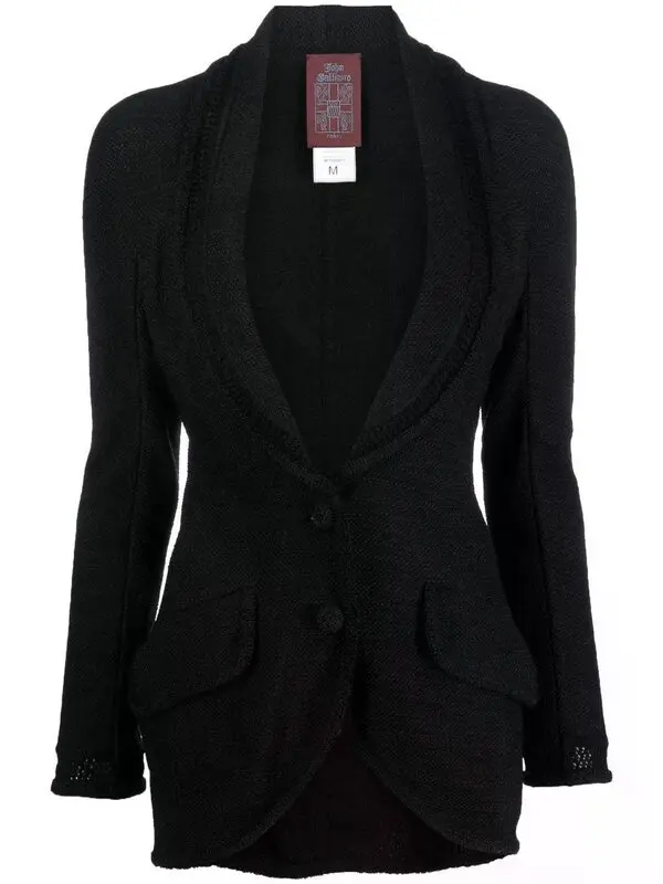 John Galliano 1990s Crochet Knit Blazer
