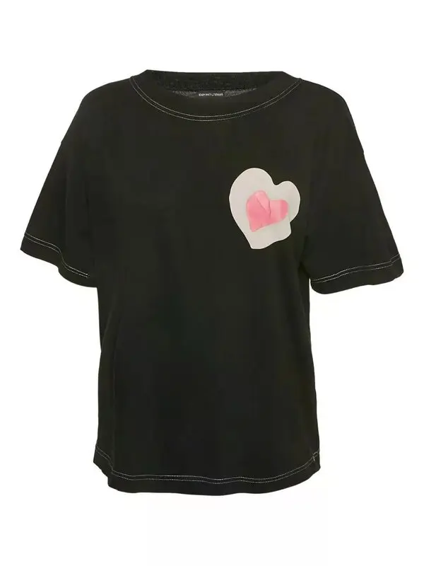 Emporio Armani Heart Appliqué Cotton T-shirt