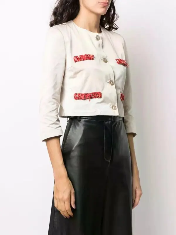A.N.G.E.L.O. VINTAGE CULT 1990s Bead-embellished Cropped Jacket