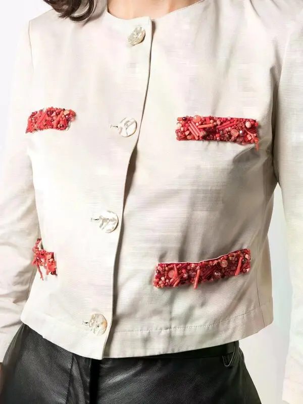A.N.G.E.L.O. VINTAGE CULT 1990s Bead-embellished Cropped Jacket