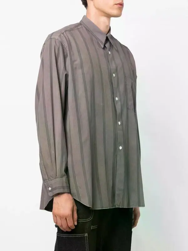 Comme Des Garçons 1990s Cutaway Collar Striped Shirt