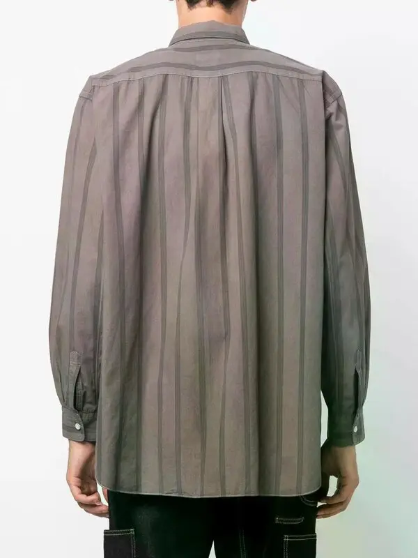 Comme Des Garçons 1990s Cutaway Collar Striped Shirt