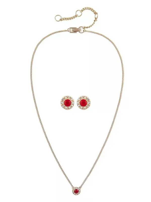 Givenchy 2000s Earrings And Necklace Set - Gold