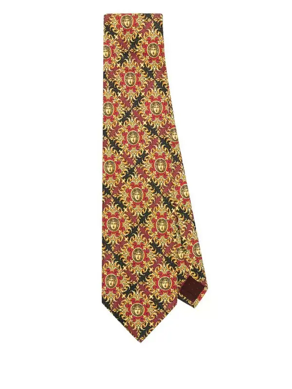 Versace 1990s Silk Tie - Red
