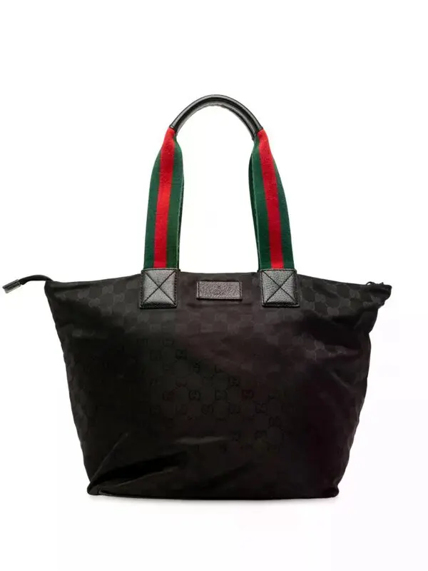 Gucci Gg Canvas Web Tote Bag