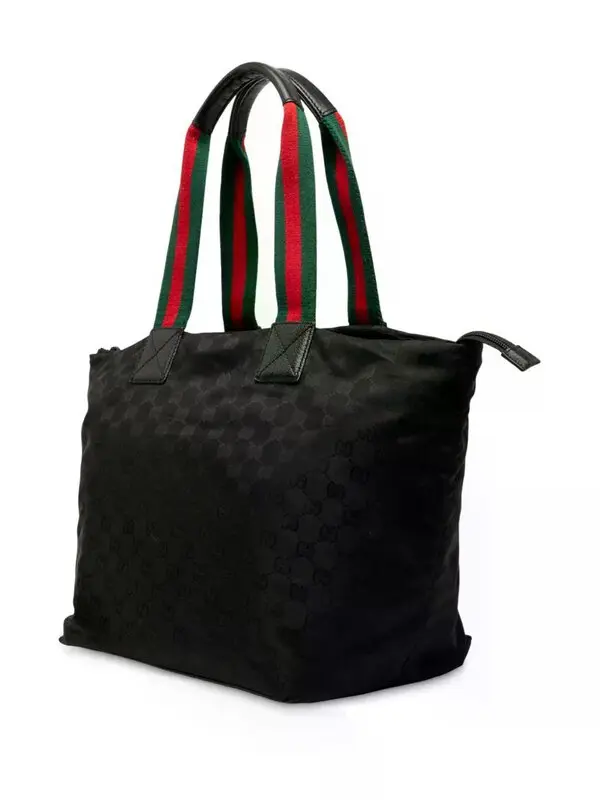 Gucci Gg Canvas Web Tote Bag