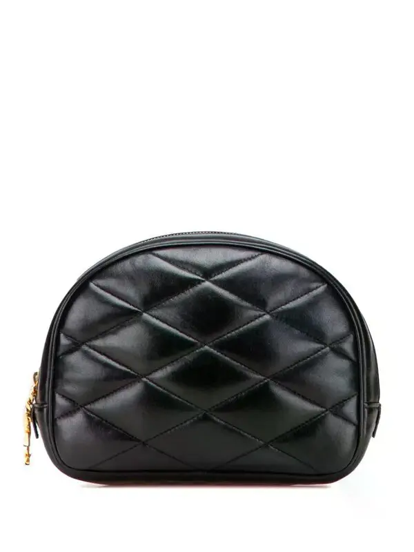 Saint Laurent 2021 Quilted Lambskin Lolita Cosmetics Pouch - Black