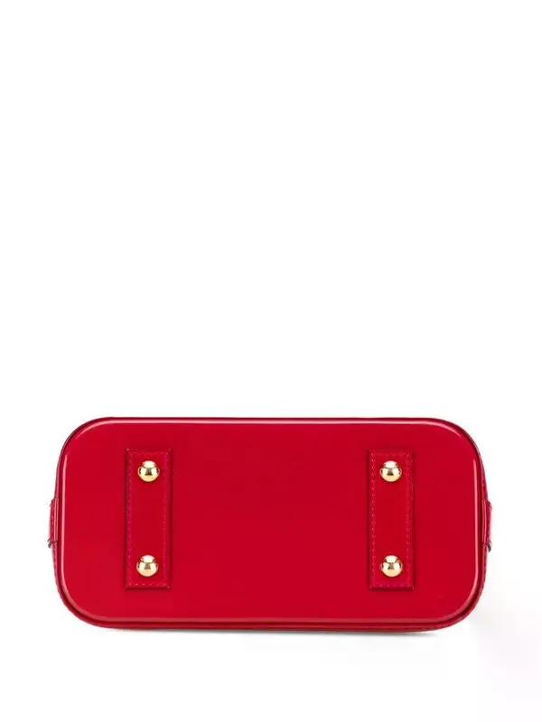 LOUIS VUITTON Monogram Vernis Alma Bb Satchel - Red