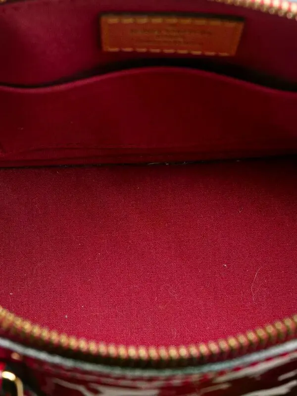 LOUIS VUITTON Monogram Vernis Alma Bb Satchel - Red
