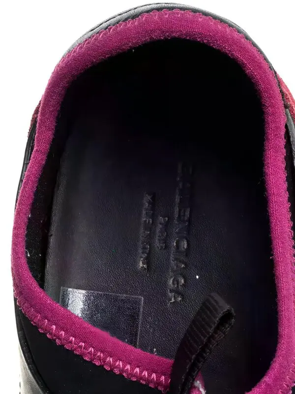 Balenciaga Race Runner Leather-strap Sneakers - Black