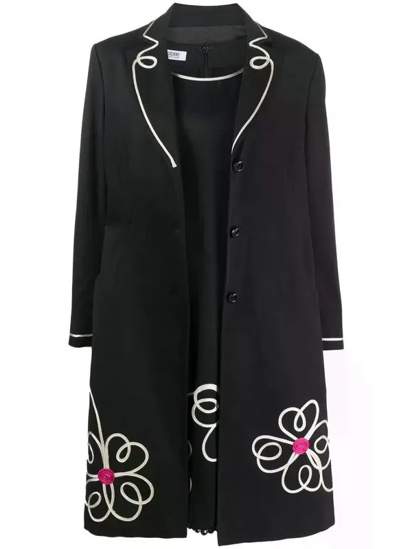 Moschino 2000s Floral-motif Dress And Coat Set