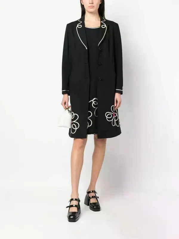 Moschino 2000s Floral-motif Dress And Coat Set
