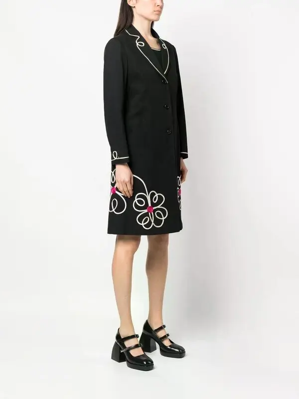 Moschino 2000s Floral-motif Dress And Coat Set